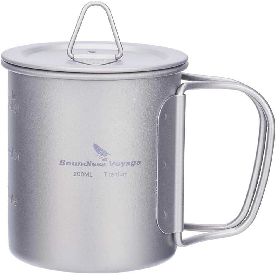 Amazon.com: usharedo Titanium Coffee Mug Titanium Pots Titanium Cup ...