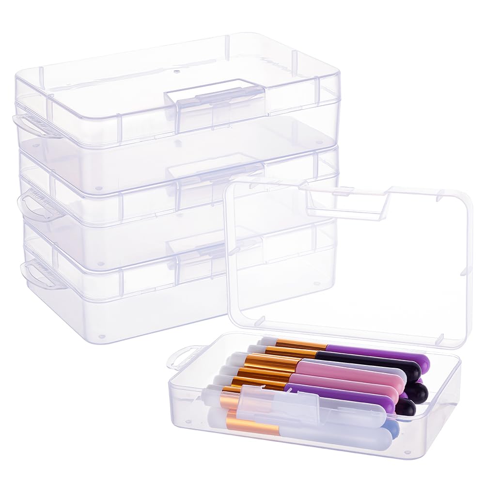 Amazon.com: BENECREAT 4 Pack 5.5x3.35x1.5 Large Clear Plastic Box ...