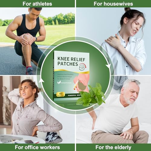 Snapklik.com : 40 Counts Knee Patches, Natural Knee Relief Patches ...