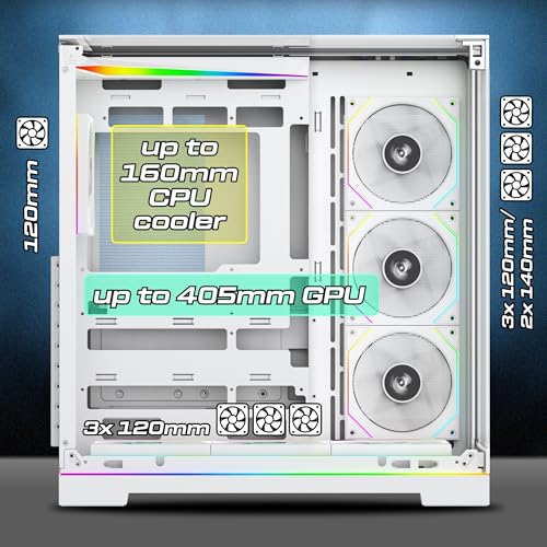 TAG Gamerz Supernova Mid-Tower Computer Case /Gaming Cabinet with 3 ...