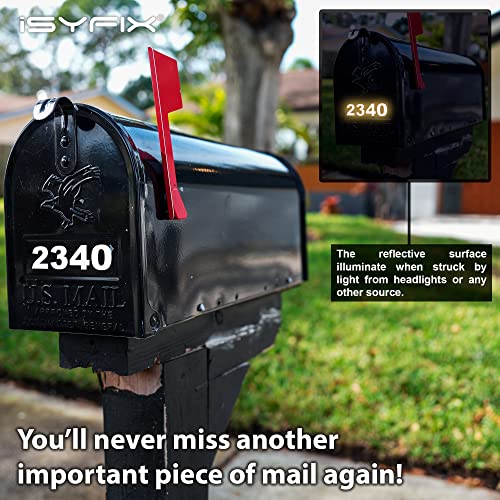Snapklik.com : iSYFIX Reflective Vinyl Numbers Stickers,2 Inch Self ...
