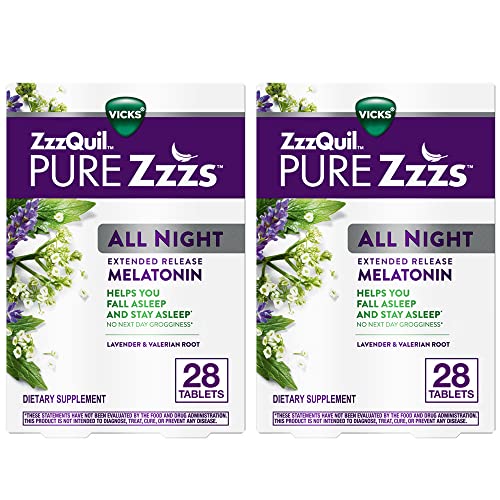 Snapklik.com : ZzzQuil PURE Zzzs All Night Extended Release, Melatonin ...