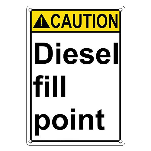 Amazon.com: Weatherproof Plastic Vertical ANSI Caution Diesel Fill ...