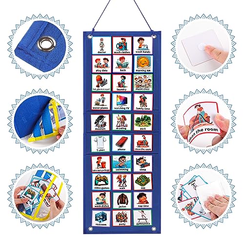 Visual Timetable, Daily Routine Chart for Children with 96PCS Cards ...
