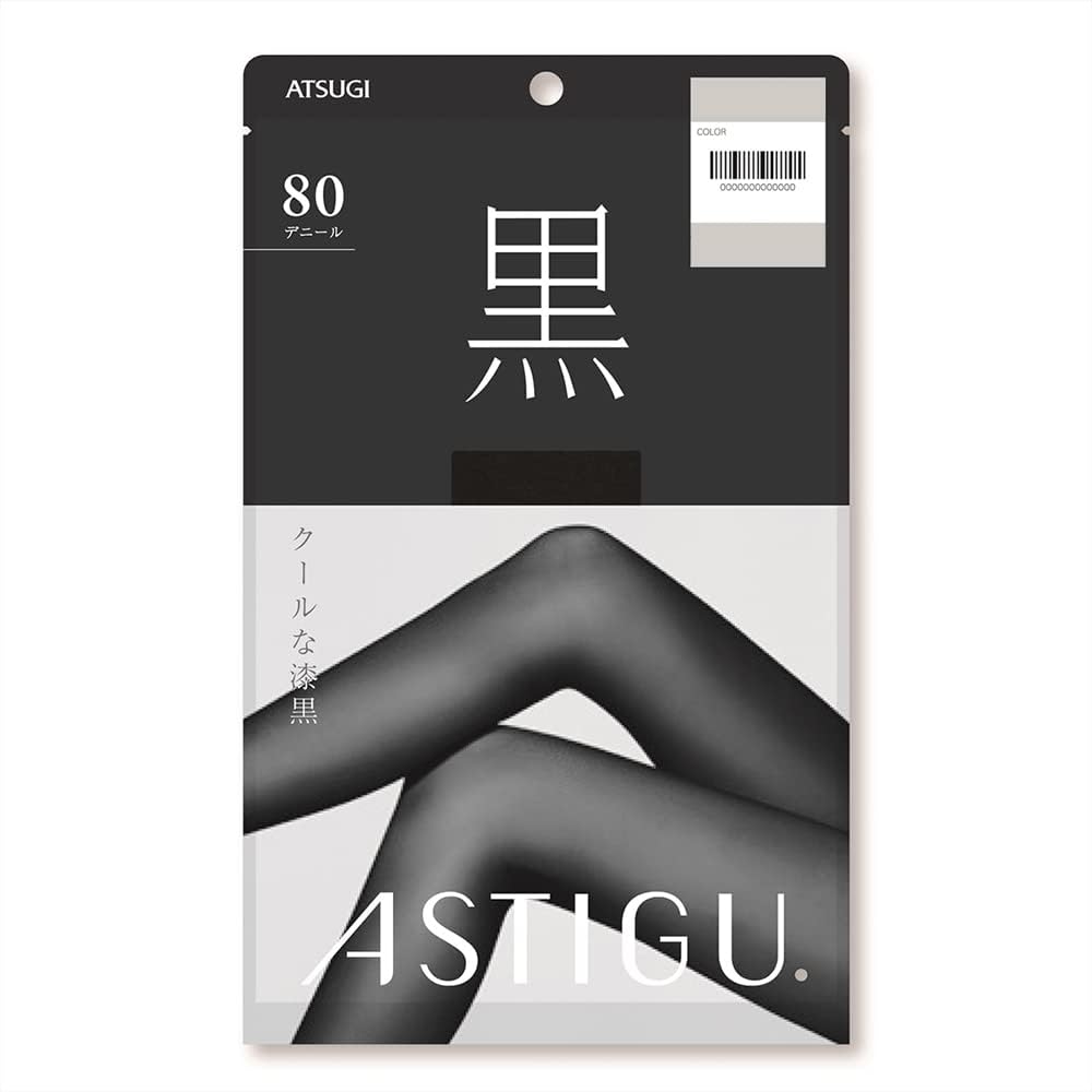 Atsugi Astigu Tights Pure Black Tights 80 Denier Size M - L - 16 Deep Black at Amazon Women’s ...