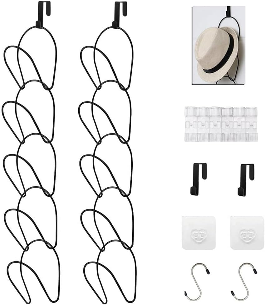 LINFIDITE 10 Pack Hat Rack Hanger Holder Organizer Closet Hanging ...