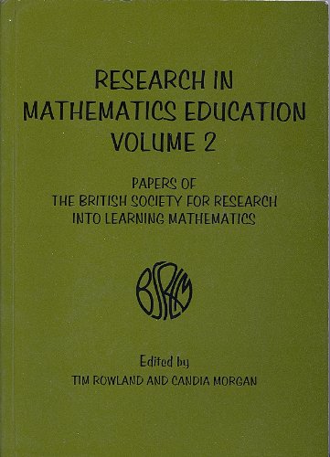Research in Mathematics Education: v. 2: Papers of the British Society ...