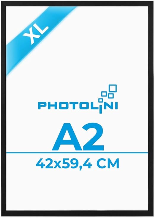 PHOTOLINI Cadre A2 bois MDF noir, cadres photo 42x59,4 pour posters et ...