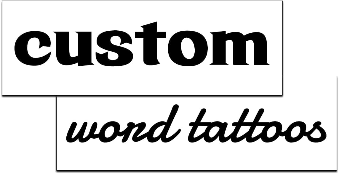 Amazon.com : Personalized Temporary Tattoos with Name/Text, Custom Fake ...