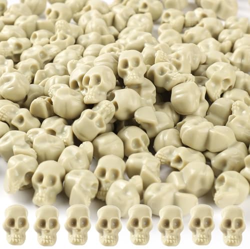 Amazon.com: OZIO 150 Mini Plastic Skull Heads - Halloween Miniature ...