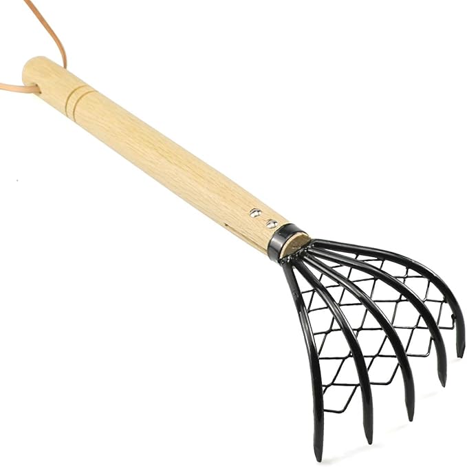 Amazon.com : Claw Rake with Mesh Net, 15 Inch Japanese Hand Rake, 5 ...