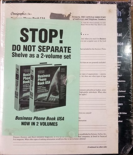 Amazon | Business Phone Book USA 1998: The National Directory of ...