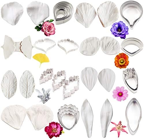 Amazon.com: 12set Gum Paste Flower Tools- Gumpaste Flower Molds and ...