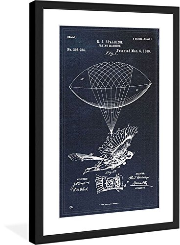 Marmont Hill Inventor Blueprint- Black Framed Art Print Smithsonian ...