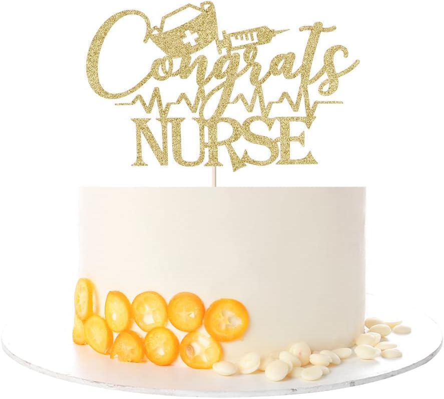 Amazon.com: Kaoenla Congrats Nurse Cake Toppers - 2024 Medical ...