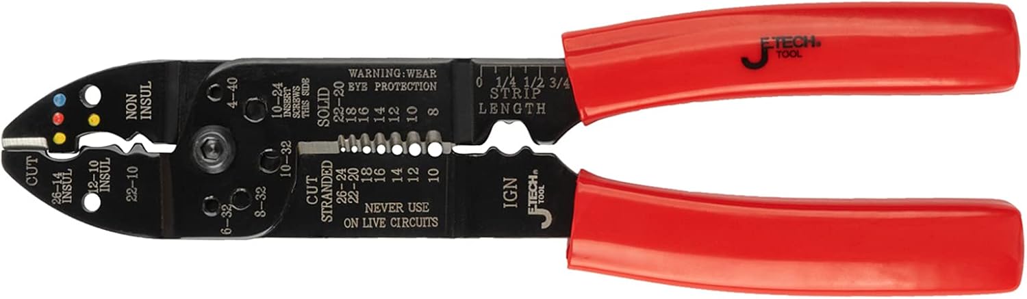 Jetech 8 inch (200mm) Wire Stripper with Integrated Wire Cutter - Pro ...