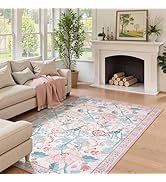 Amazon.com: Collive Washable Area Rug 3x5, Hot Pink Rugs for Bedroom ...