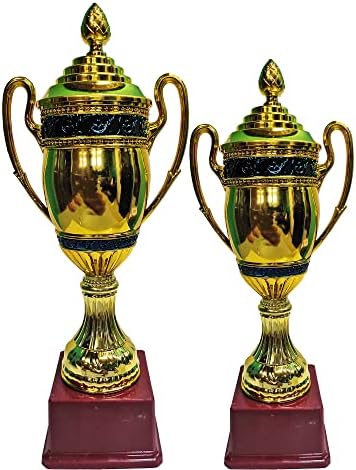 Bareeze Pure Black Trophy Set of 3 27" Inch/24 Inch/21 Inch Metal ...