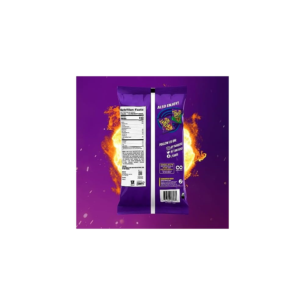 Takis Blue Heat Rolled Tortilla Chips, Hot Chili Global | Ubuy