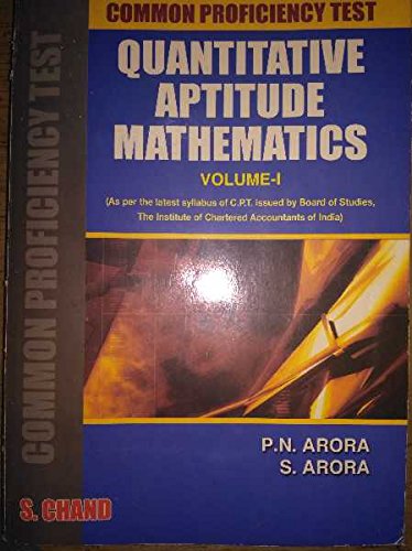 COMMON PROFICIENCY TEST- QUANTITATIVE APTITUDE MATHEMATICS [Paperback ...