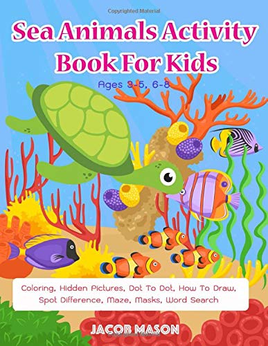 Sea Animals Activity Book For Kids Ages 3 5 6 | Desertcart Cyprus