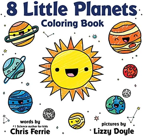 8 Little Planets Coloring Book: A Solar System Coloring Book for ...