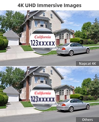 NAPCAT 4K PoE Security Camera, Outdoor IP Camera with Spotlight, F1.0 ...