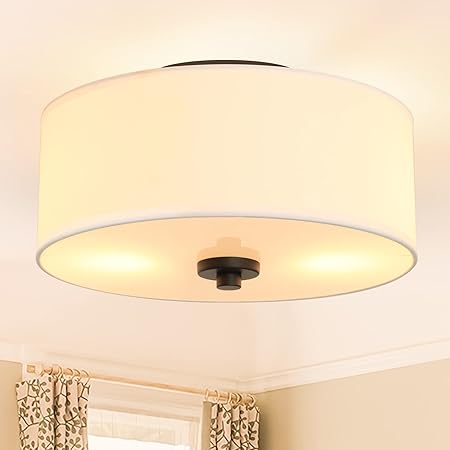 Kichler, Shailene 14" 3 Light Round Semi Flush with Satin Etched White ...
