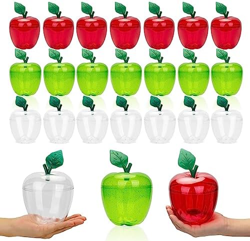 Amazon.com: HANZE Large Apple Container, Apple Shaped Candy Toy Santa ...