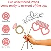 Amazon.com: Fully Assembled Wedding Photo Booth Props - Set of 40 ...