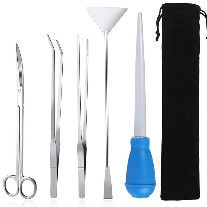 Buy ACEONE Aquascape Tools, Long Stainless Steel Aquatic Plant Tweezers ...