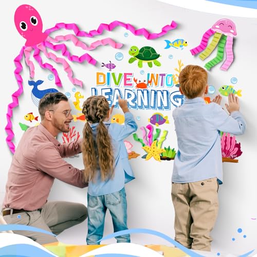 Snapklik.com : 51 Pcs Ocean Bulletin Board Under The Sea Classroom ...