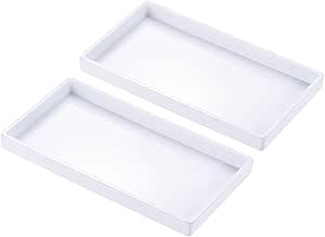 Amazon.com: PATIKIL 9x5 Fast Food Tray, 2 Pack Plastic Reusable Multi ...