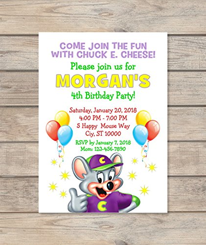 Custom Chuck E Cheese Birthday Party Invitations, Chuck E. - Want It All