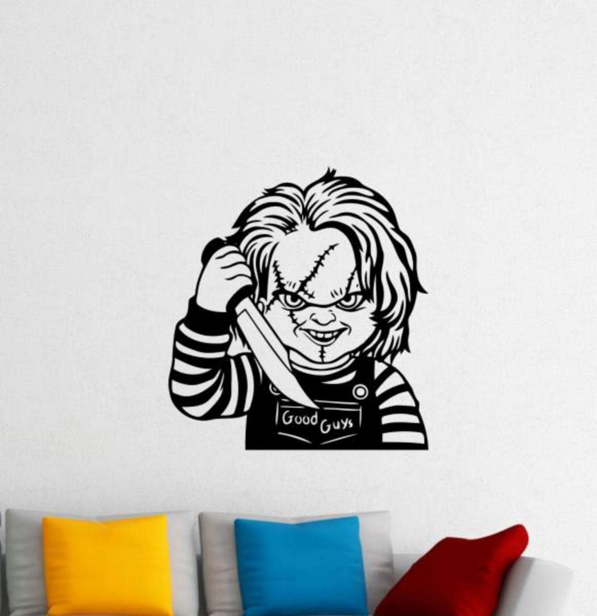 Amazon.com: W123 Chucky Doll Wall Decal Vinyl Sticker Maniac Wall Art ...