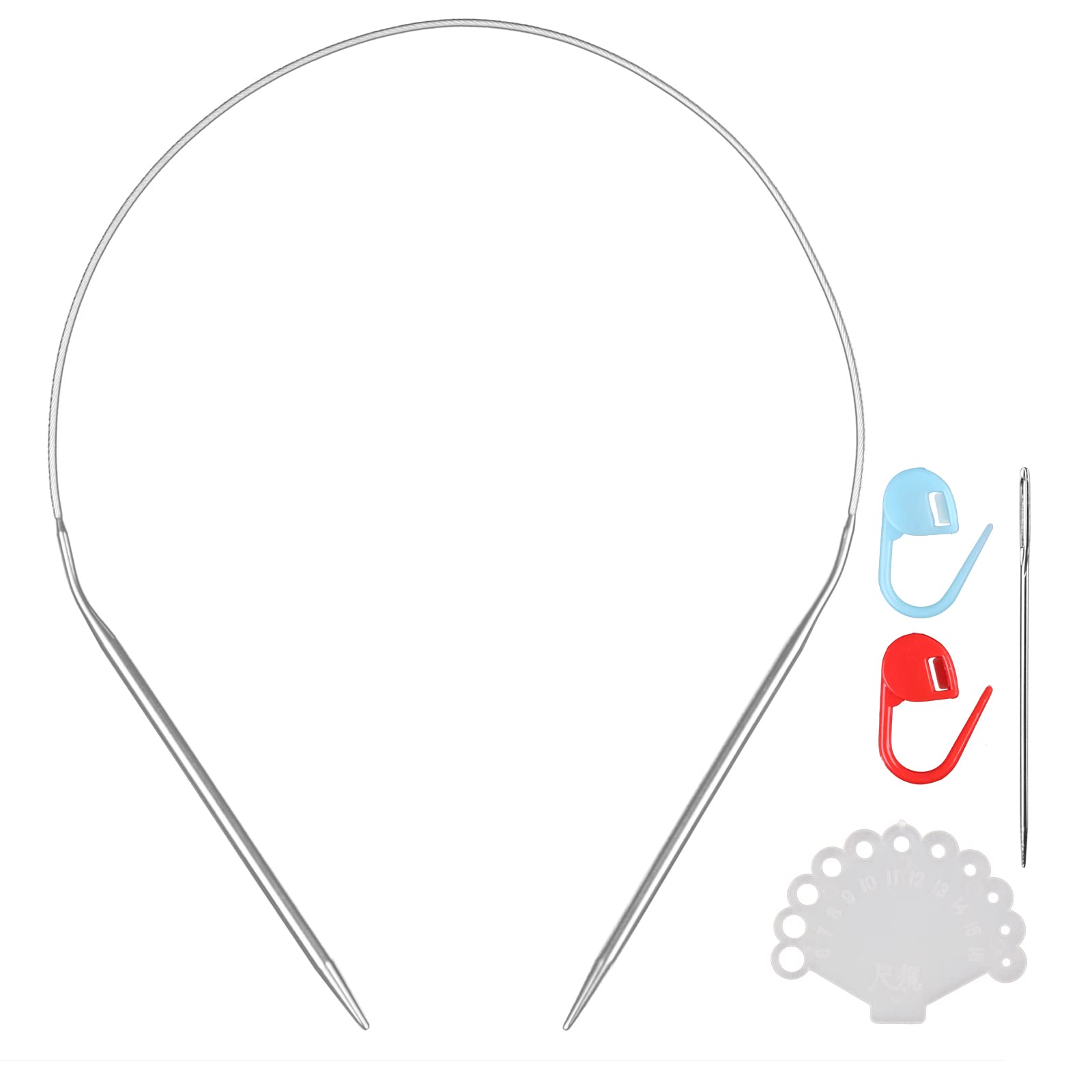 Amazon.com: Stainless Steel circular knitting needles size 8 24inch ...