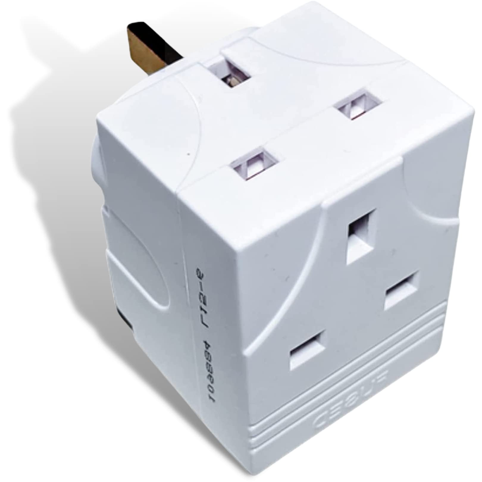 3 Way Triple Plug Adaptor, 13A 250V UK 3 Pin Multi Socket Extension ...