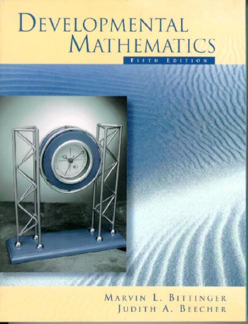 Developmental Mathematics/TASP (5th Edition): Bittinger, Marvin L ...
