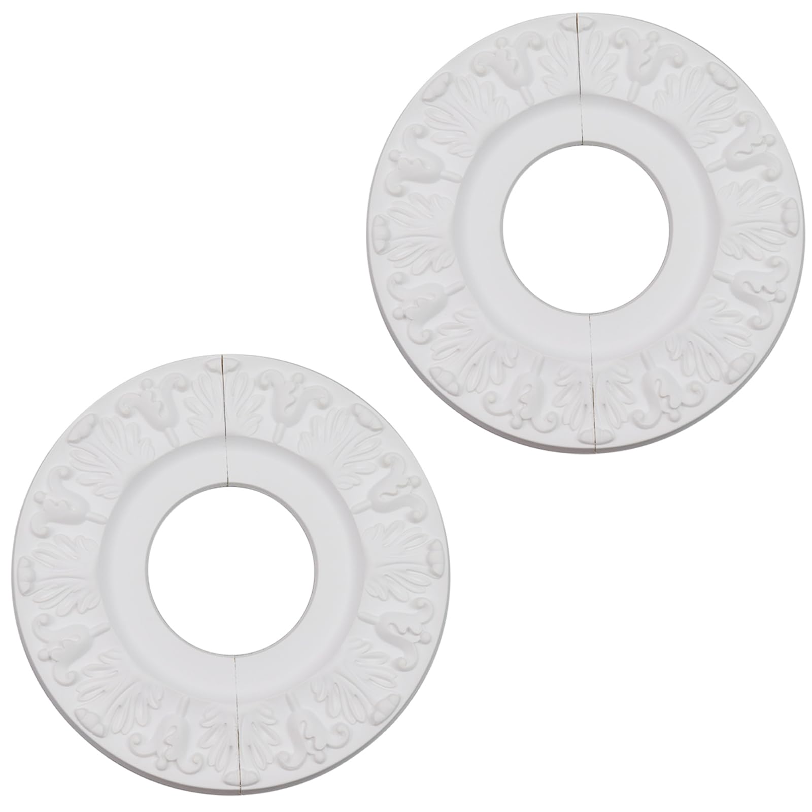 Antrader Split Ceiling Medallion, 2Pcs PU Ceiling Medallion Decorative ...