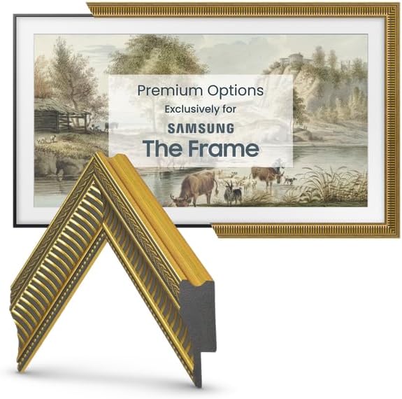 Amazon.com: Frame My TV Deco TV Frames - Empire Gold Slim Frame ...