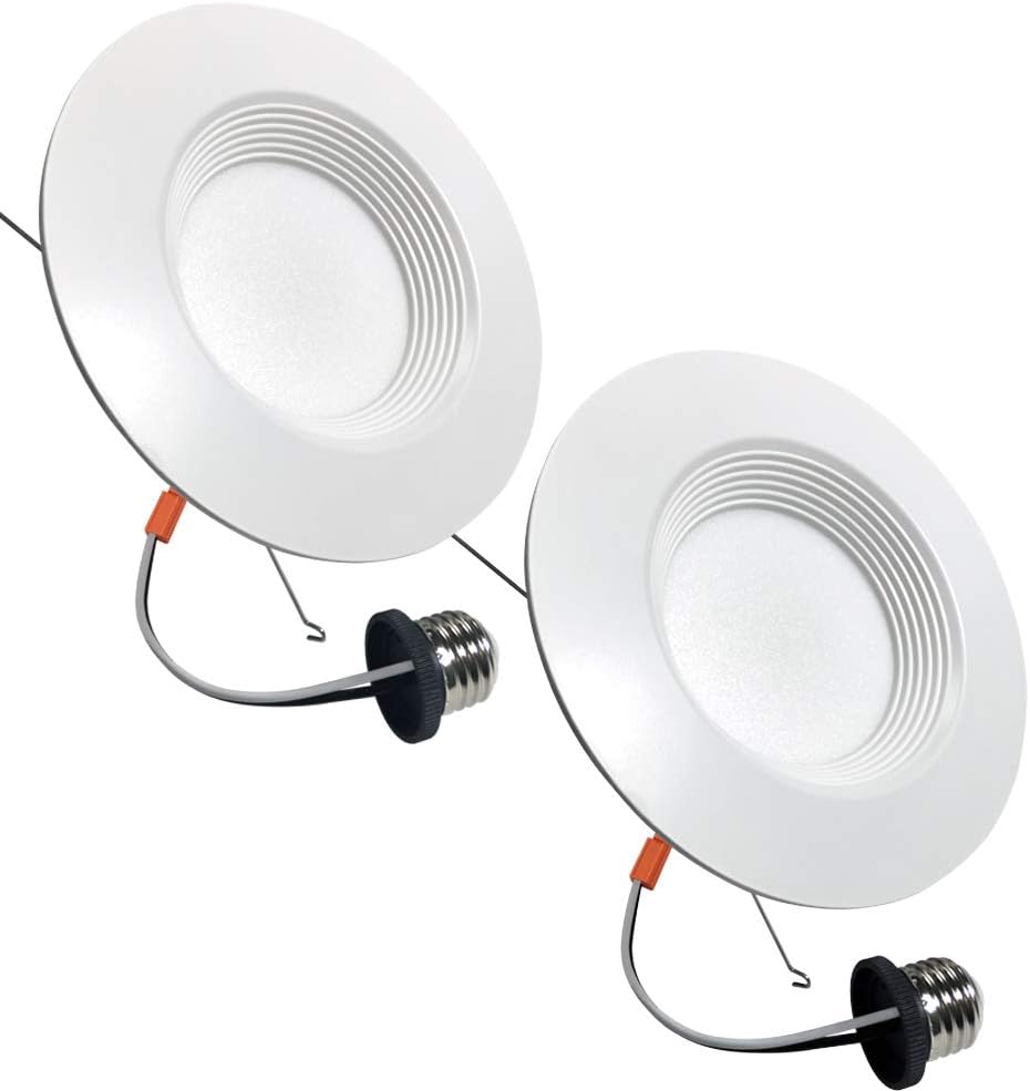 2 PACK 6-inch LED Recessed Retrofit Downlight, 12W (100W Replacement ...