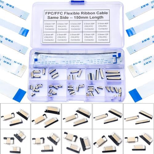 Amazon.com: Kidisoii 0.5mm Flexible Flat Cable Connectors Kit, 4/6/8/10 ...