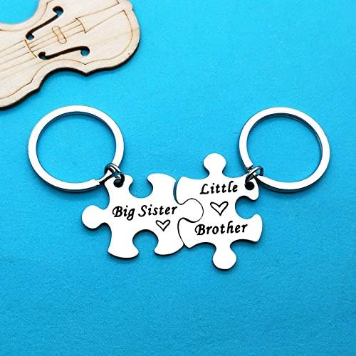 Amazon.com: Sister Brother Keychain Set Brother and Sister Gifts for ...