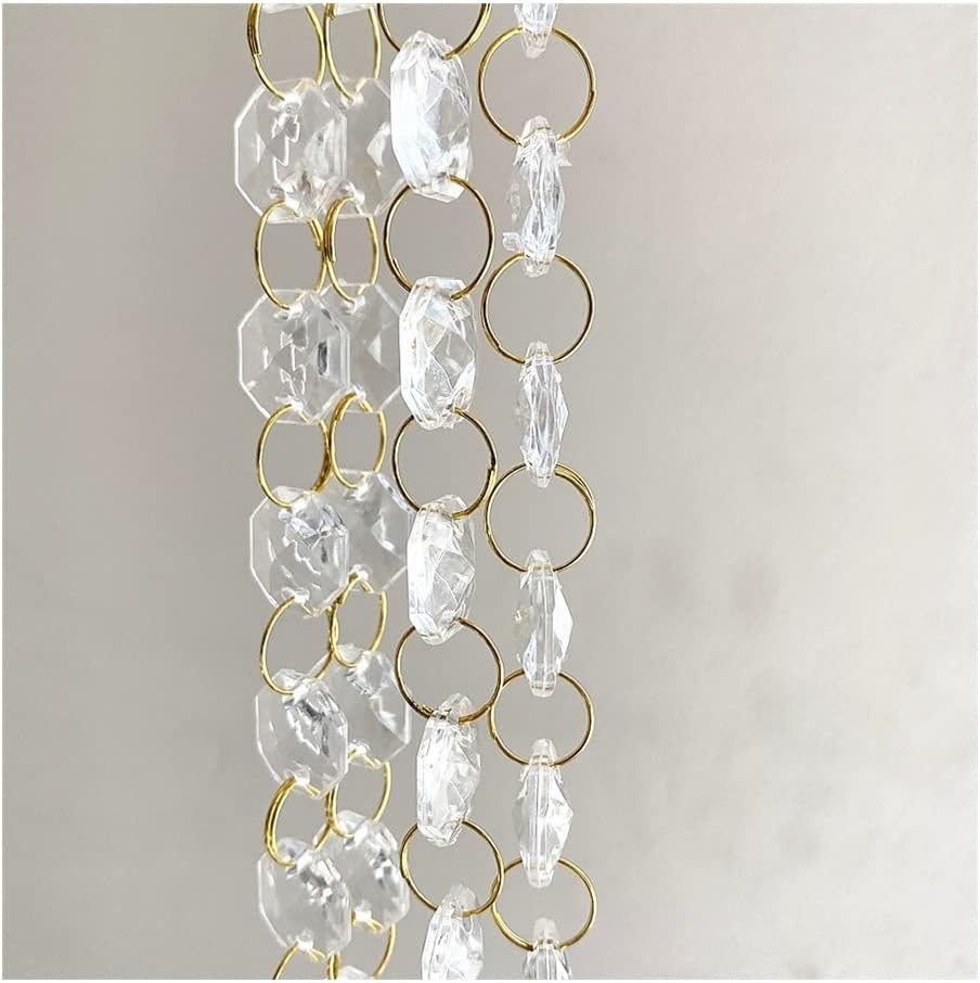 Amazon.com: Hanging Crystals Prisms 1 Meter Acrylic Glass 14mm Beads ...