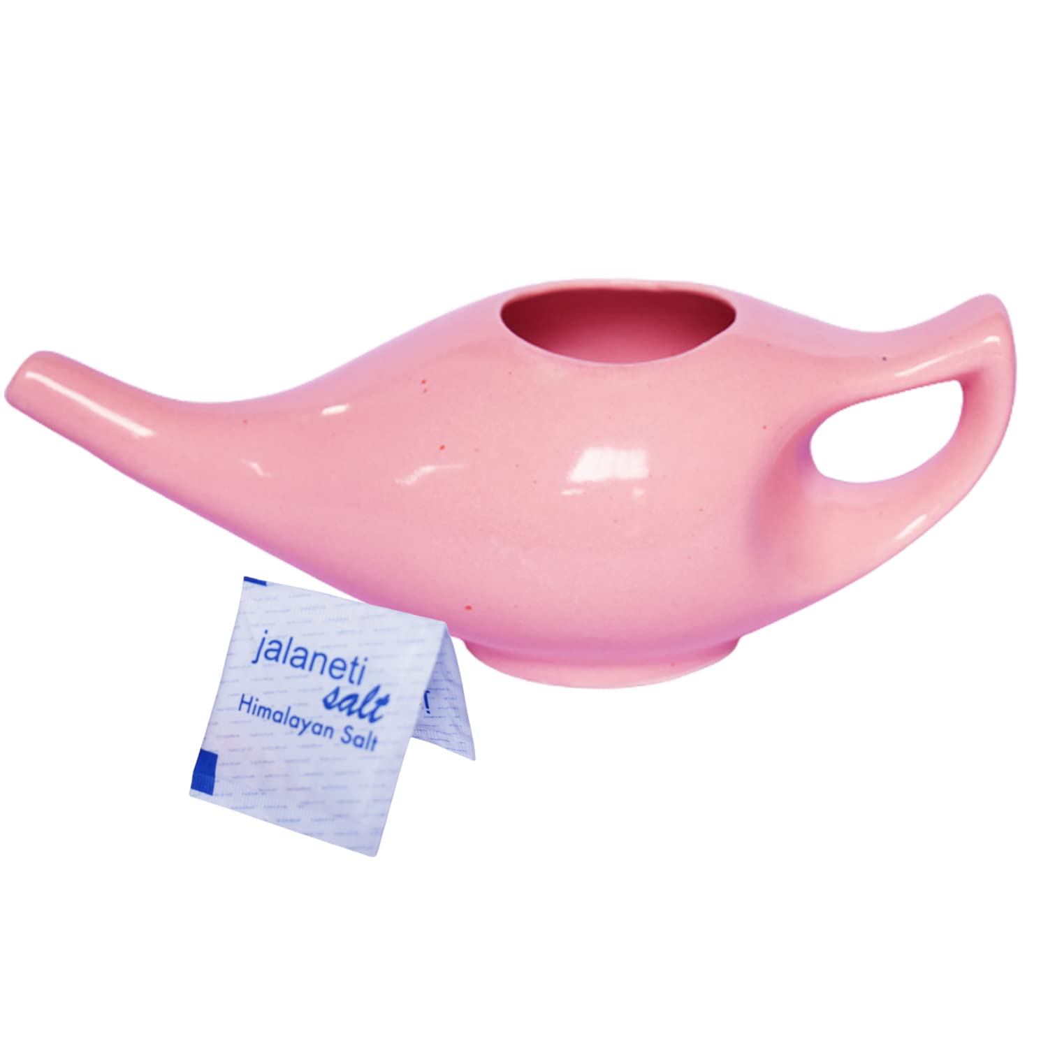 Amazon.com: HEALTHANDWEALTH Premium Handcrafted Ceramic Neti Pot with ...