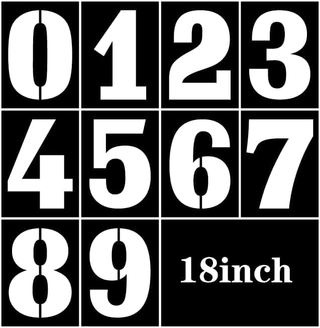 Amazon.com: 12" Number Stencils Parking Lot Kit - 12 Inch - 60 Mil - (1 ...
