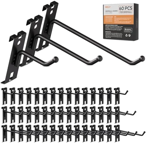 Amazon.com: Only Hangers 4" Gridwall Hooks for Grid Panel Display - 50 ...