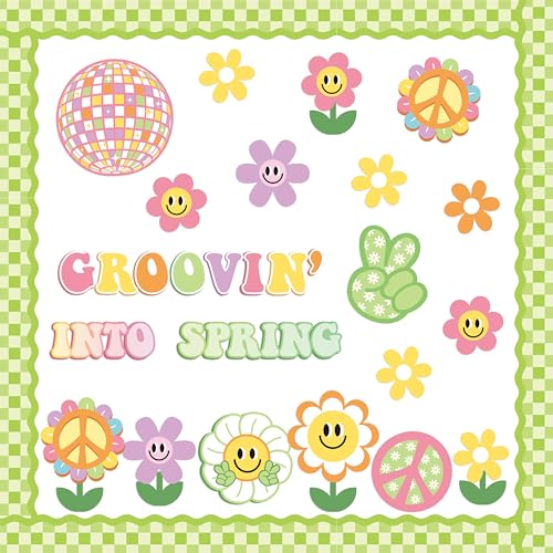 Snapklik.com : Retro Groovin Into Spring Bulletin Board Decorations ...