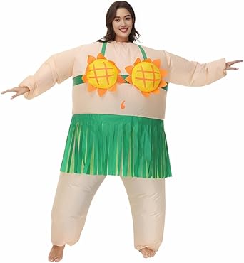 Pemaolu Inflatable Sunflower Hula Costume Funny Blow up Costume Fancy ...