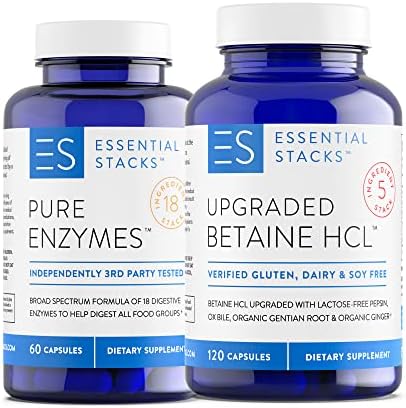 Amazon.com: Essential Stacks Beat Bloating Bundle - Digestive Enzymes ...